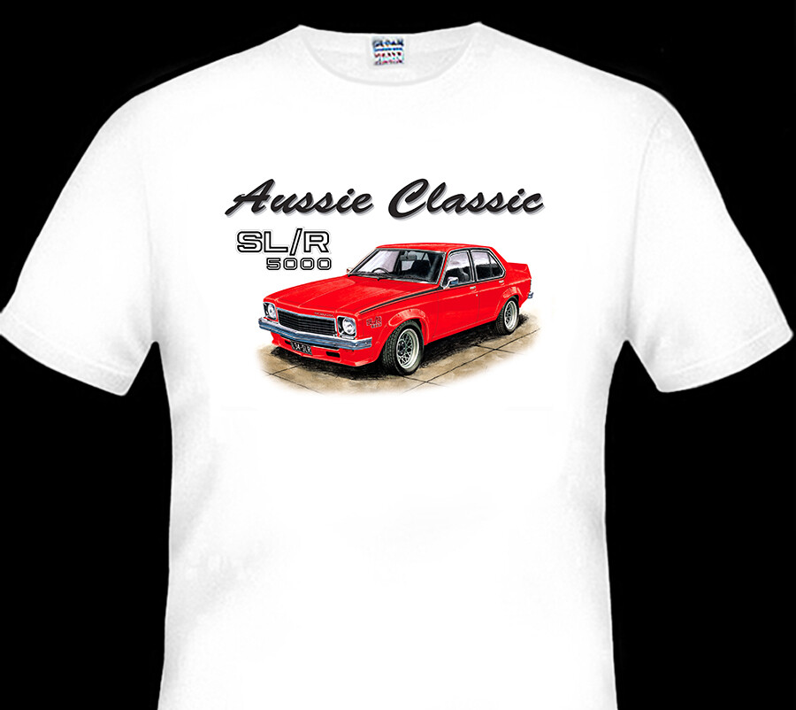 HOLDEN LH L34 SLR 5000 TORANA QUALITY WHITE TSHIRT (8 CAR COLOURS) BIG ...