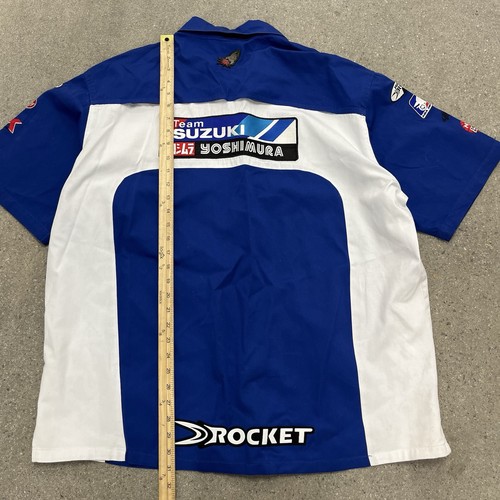 Joe Rocket Shirt Mens XXL Blue Team Suzuki Yoshimura Short Sleeve ...