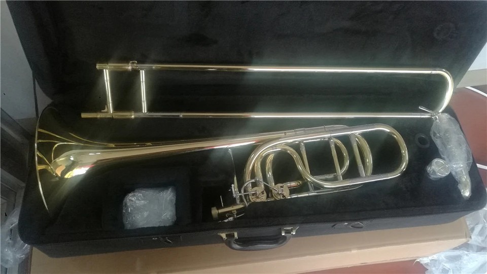 High Grade Gold lacquer brass body Bass Trombone | eBay