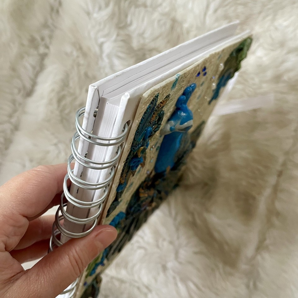 Decoupage Acrylic 3D Peacock Handcrafted Mixed Media Art Journal ...