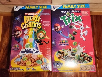 Super Mario Galaxy Movie Strawberry Lucky Charms & Blue Raspberry Trix ...