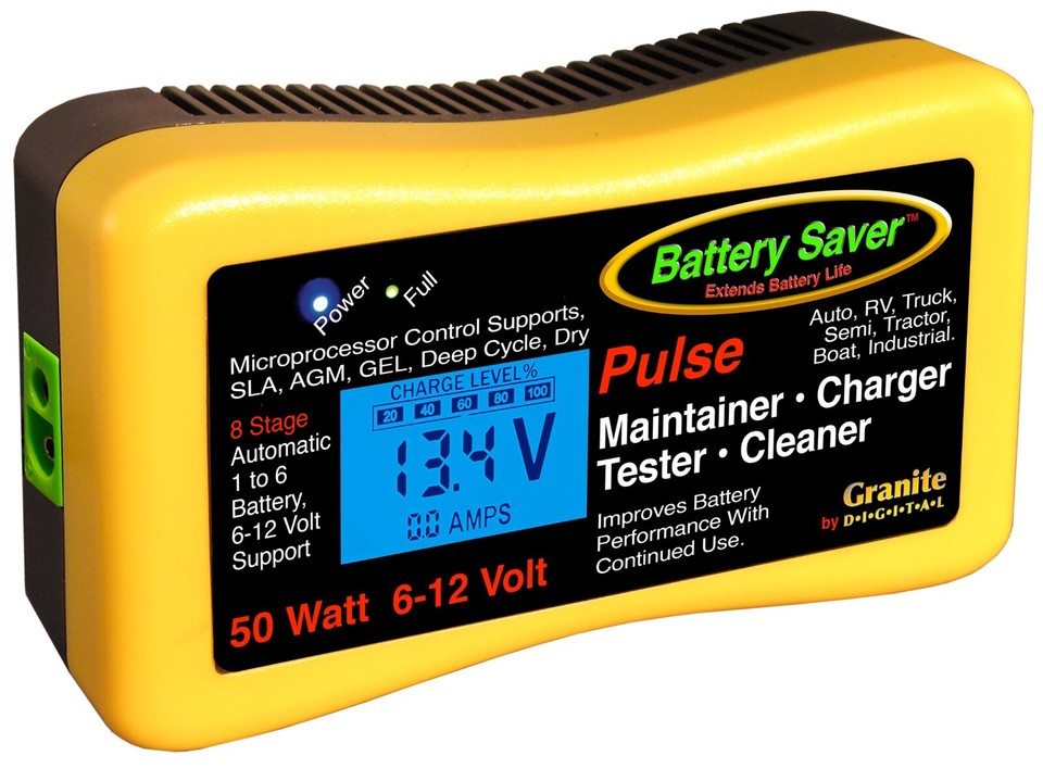 Battery Saver 6 & 12 Volt 50 Watt Pulse Maintainer, Charger & Tester ...