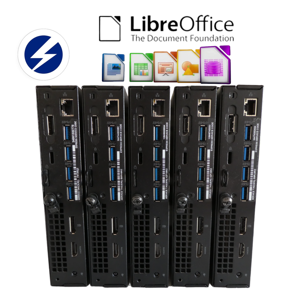 Lot of 5 Dell i5 Mini Micro PC 16GB Ram 512GB SSD Type C Windows 11 PRO ...