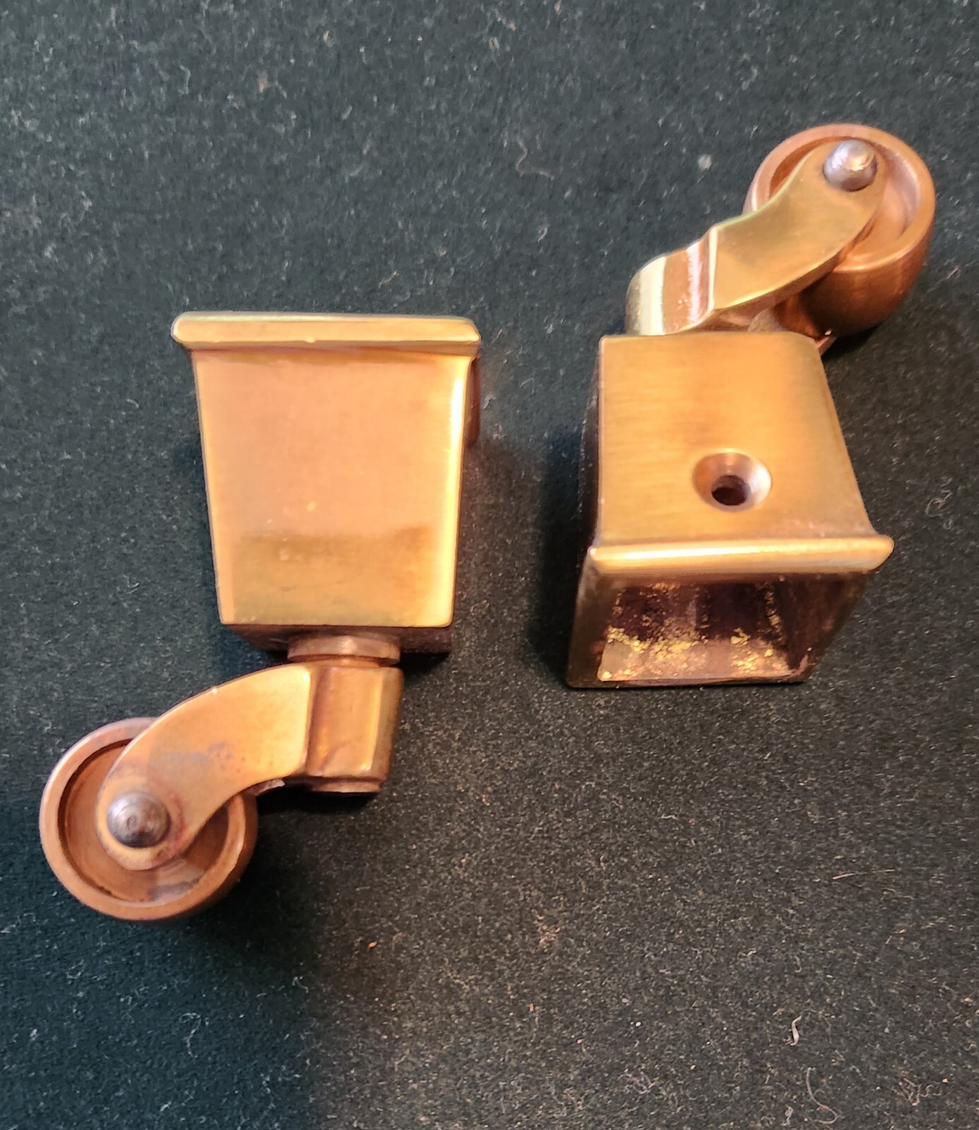 Antique solid brass castor and solid brass cup, new old stock | eBay