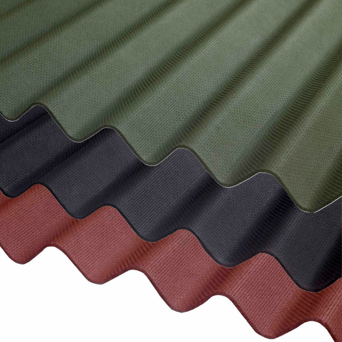 Bitumen Corrugated Roofing Sheets 1m x 837mm x 2.2mm - Black, Green ...