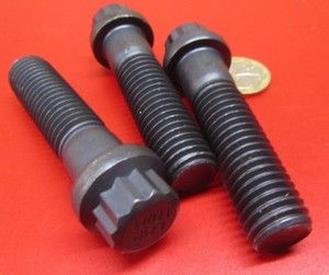 12 Point Flanged, Ferry Bolt, Steel, PT, 5/8"-11 x 2 1/2" Length, 10 Pc ...