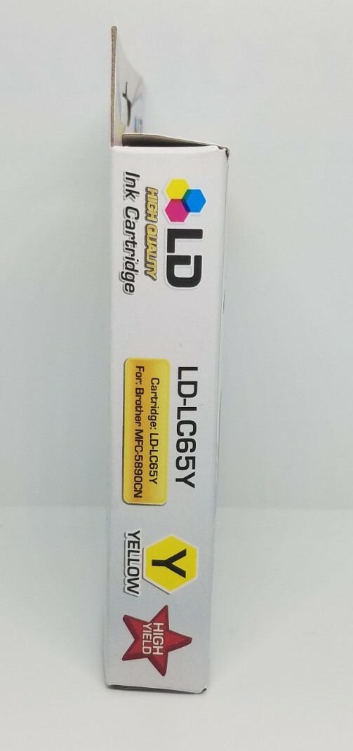 LD LC65Y LC65 Yellow Ink Cartridge for Brother MFC-5890CN MFC-6490CW ...