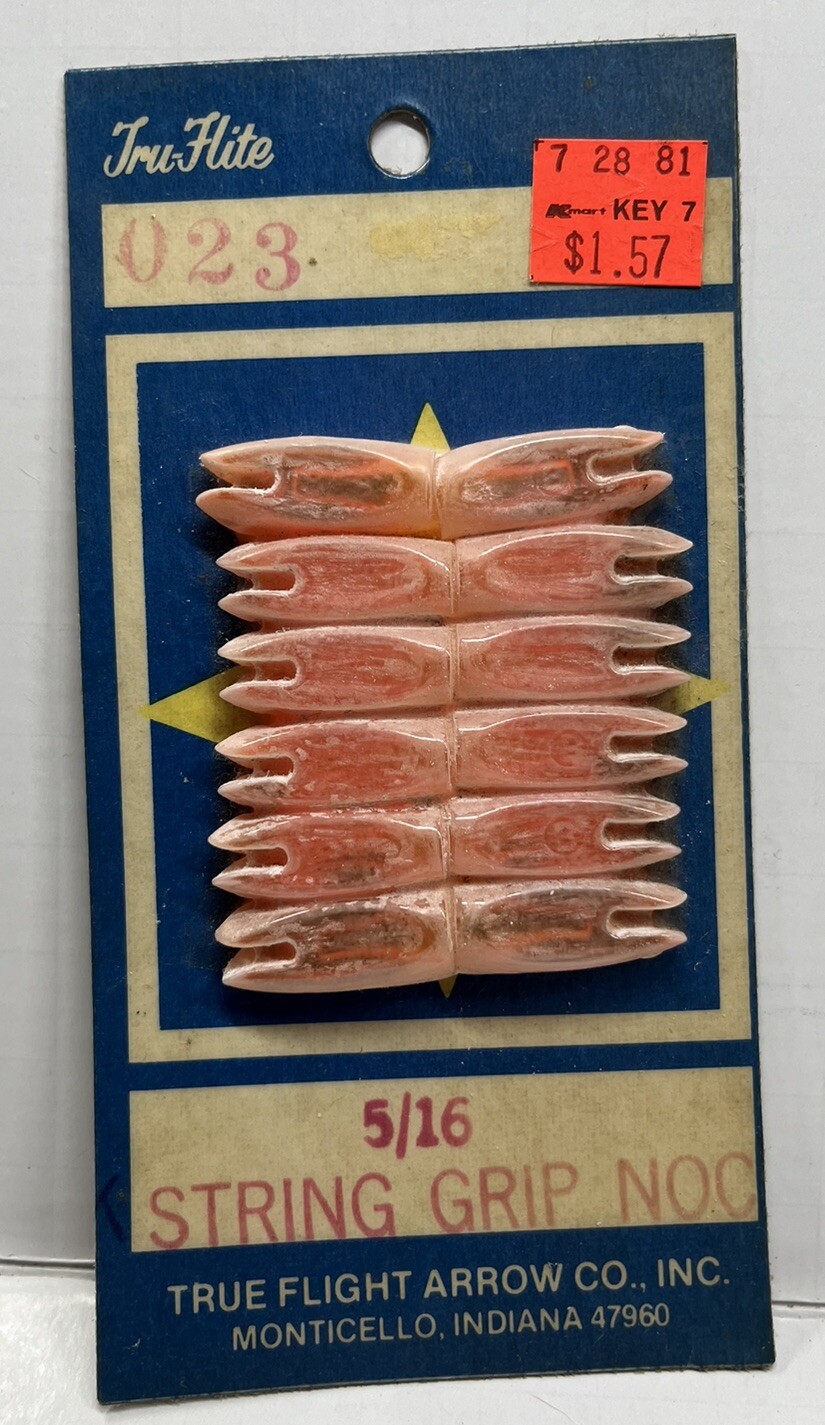 Vintage NOS Tru-Flite String Grip Nock Tru Flight Arrow True 5/16 023 ...