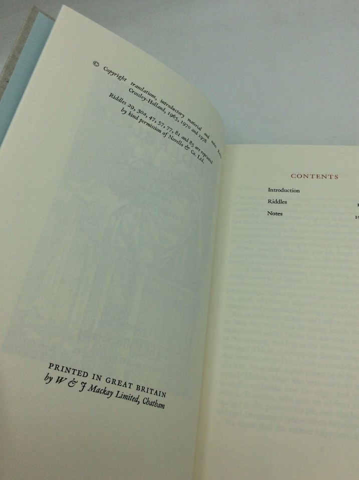 THE EXETER RIDDLE BOOK - 1978 - Folio Society - Virgil Burnett ...