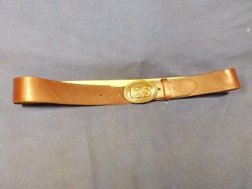 Triple K XL-(48") Brown 2" Wide Leather Belt with CS Oval Belt Buckle ...