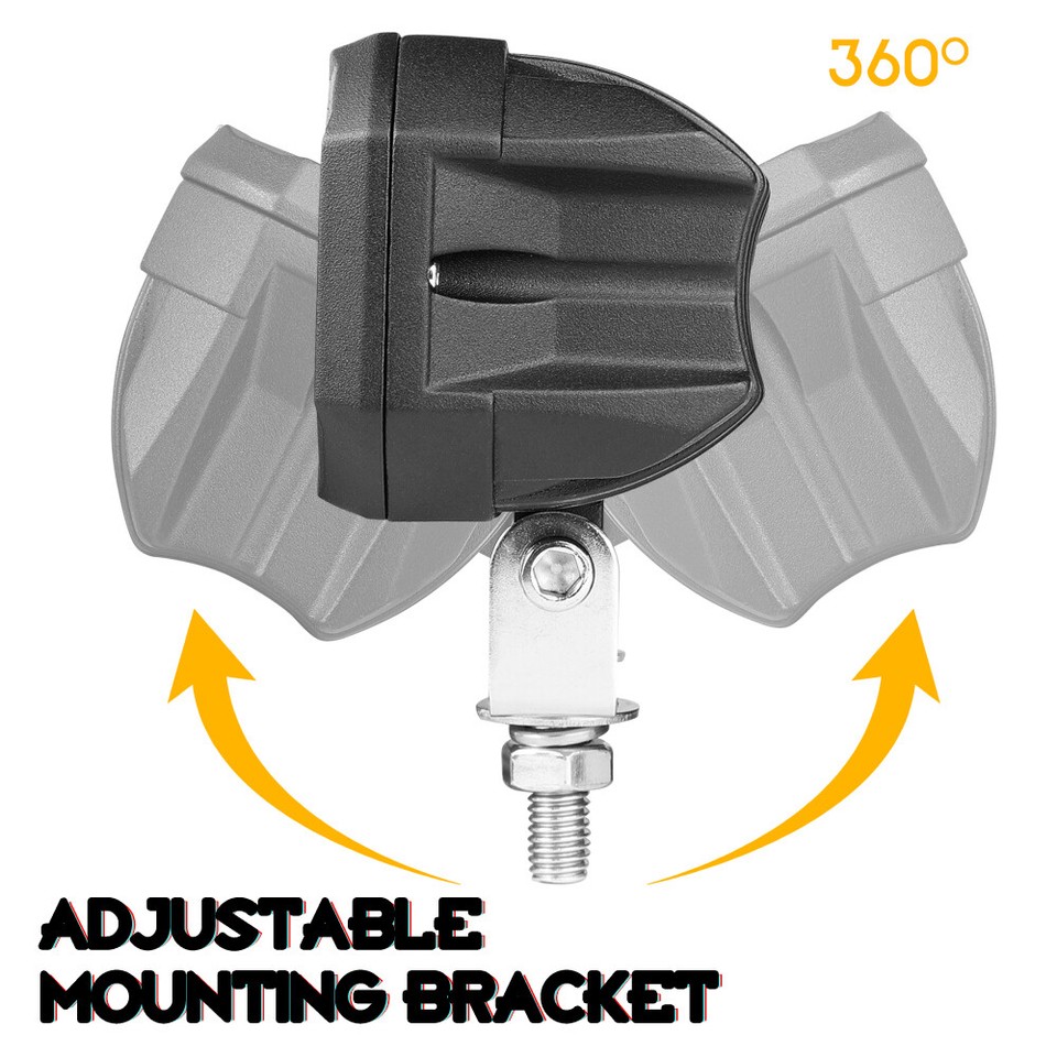 2X 4inch LED Work Light Bar Spot Cube Pods Amber Driving Fog Lamps ...