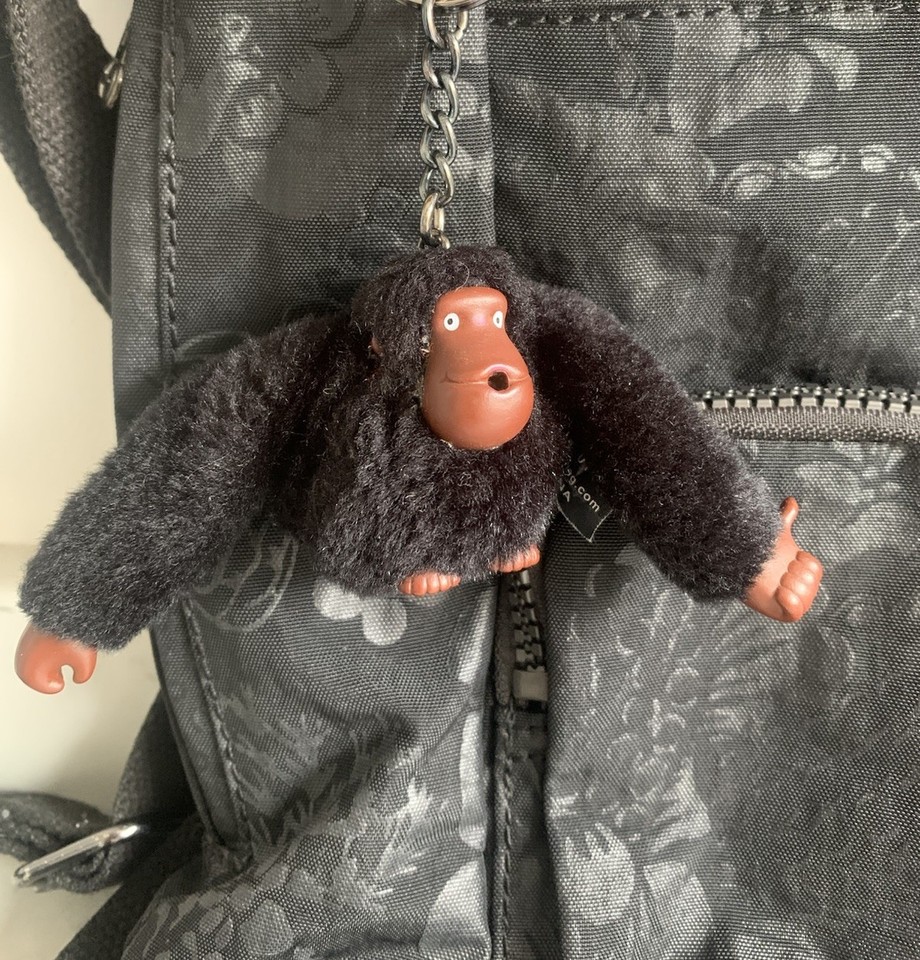 Kipling Crossbody Shoulder Bag Black Flower Pattern DAVINA Monkey | eBay UK