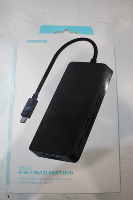 J.Burrows USB-C To 9-in-1 Multi Port Dock/Hub With DP1.4 Alt Mode 5Gbps ...