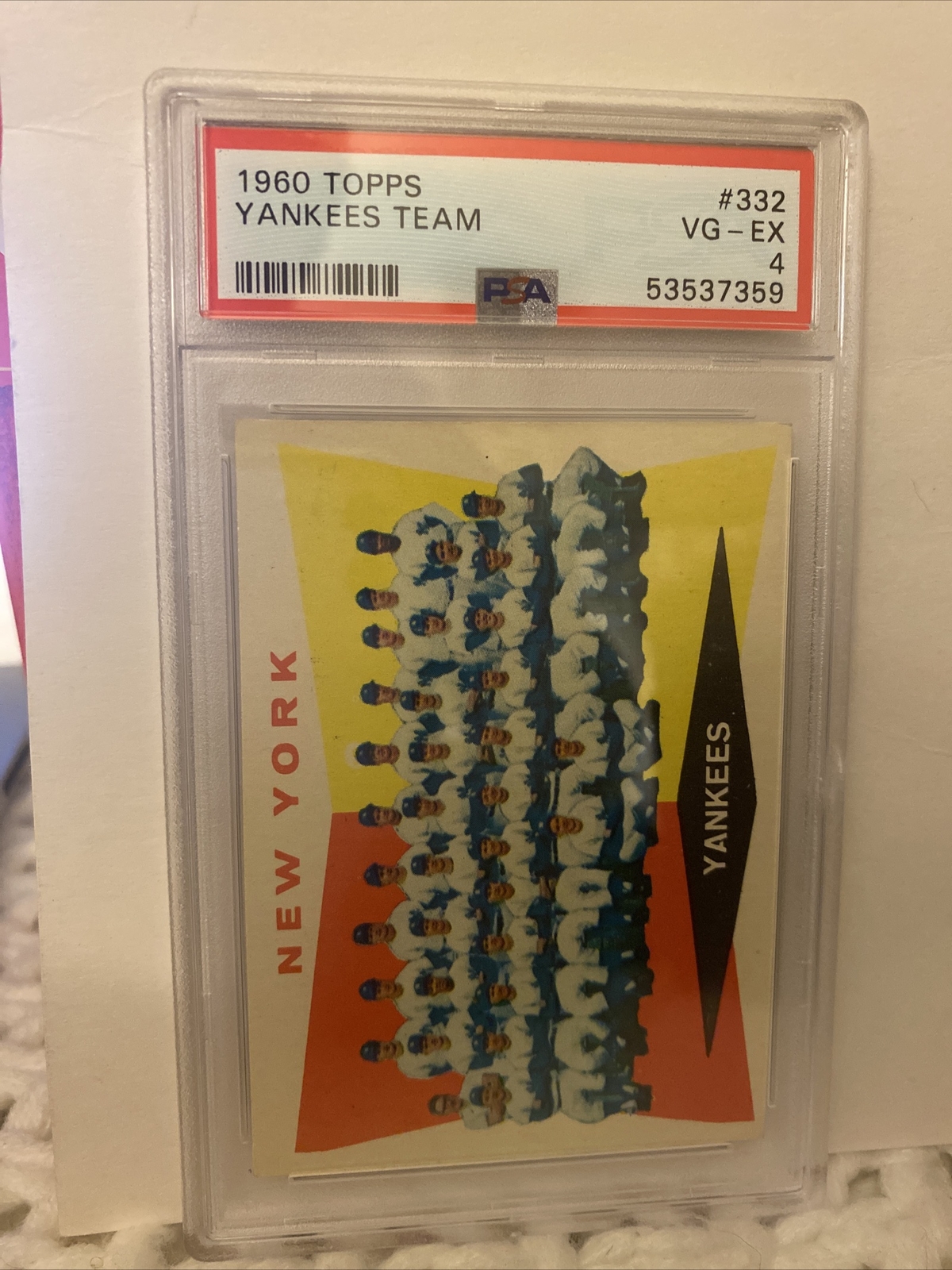 1960 Topps Baseball New York Yankees Team Card #332 PSA 4 | eBay