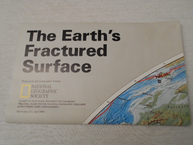 1995 MAP OF THE EARTH'S FRACTURED SURFACE NATIONAL GEOGRAPHIC (4) | eBay