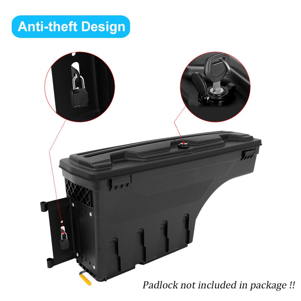 Truck Bed Storage Swing Tool Box for Ford Ranger 2023-2026 Wildtrak ...