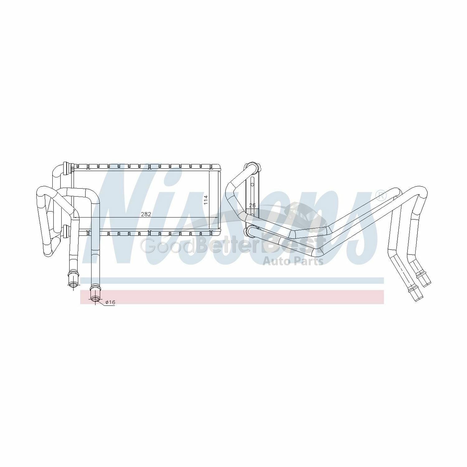 One New Nissens HVAC Heater Core Front 73002 JEP500020 for Land Rover ...
