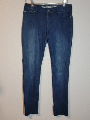 Express Jeans Womens Size 6 Skinny Low Rise Stretch Denim Dark Blue | eBay