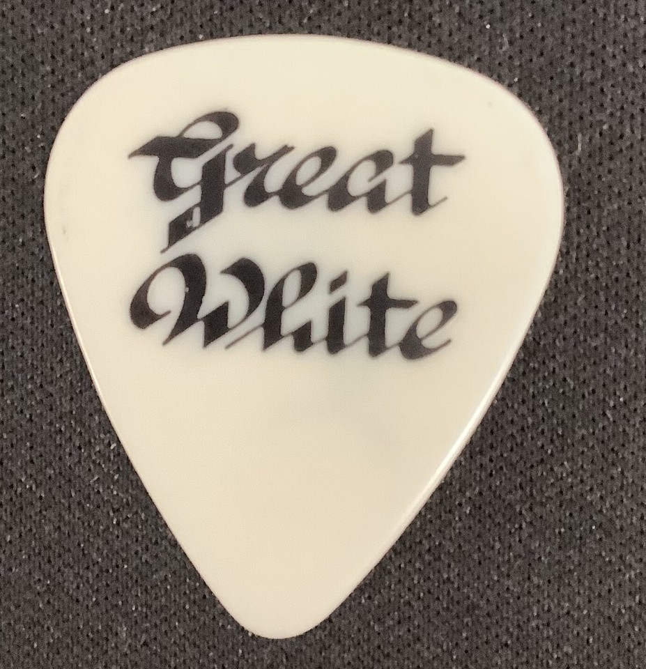 Great White Guitar Pick Mark Kendall Shark Stage Model 1987 Once Bitten ...