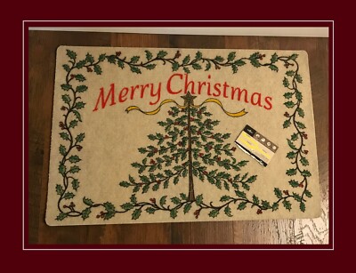 NEW MOHAWK HOLIDAY RUG 27"x18" MERRY CHRISTMAS TREE NON-SLIP | eBay