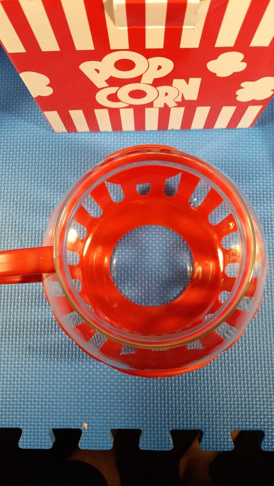 Epoca Red Microwave Popcorn Popper Glass Movie Style NEW IN BOX | eBay