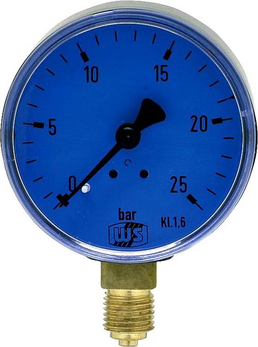 Öldruckmanometer ohne Glyzerin 0-25 bar 63 mm f. Pumpenprüfkoffer ...