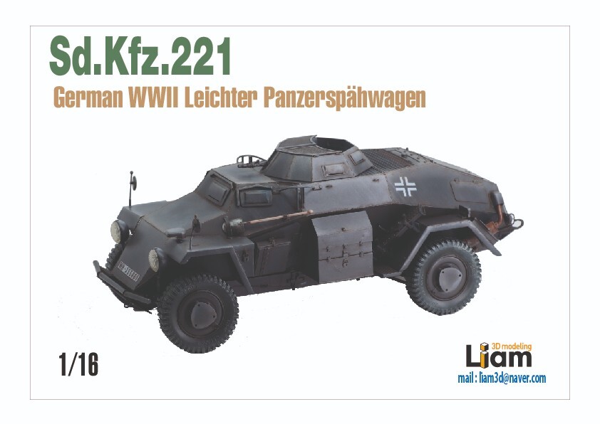 1/16 scale Sd.Kfz.221 German WWII Leichter Panzerspähwagen 3d printed ...