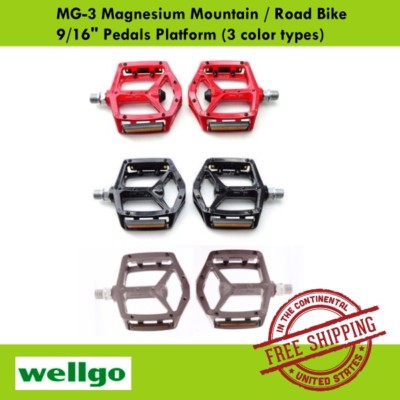 Wellgo MG-3 Magnesium Mountain / Road Bike 9/16" Pedals Platform (3 ...