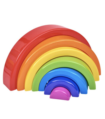 Spark. Create. Imagine. 7-Piece Rainbow Stacker Building Toy ...