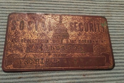 RARE METAL Vintage SOCIAL SECURITY CARD | eBay