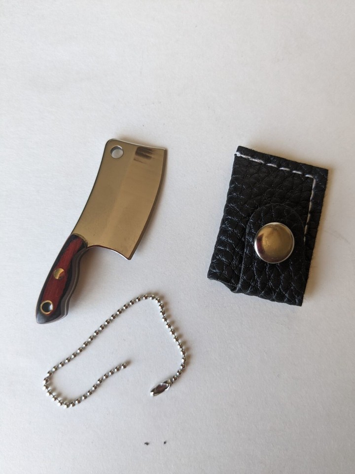 Junk Drawer=TINY KNIFE=MINI BUTCHER KNIFE & SLEEVE=Cleaver COLLETABLE ...