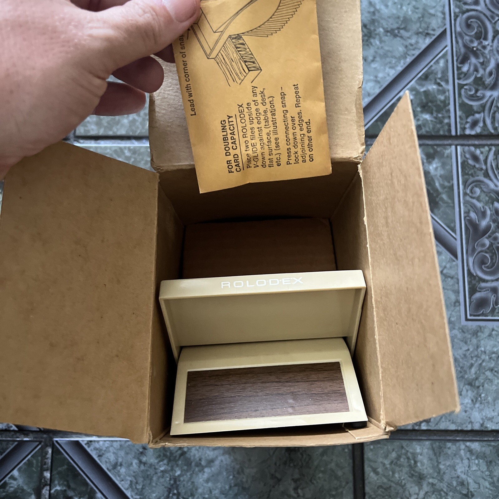 Vintage Rolodex V-Glide Card File New in Original Box - Beige Model ...