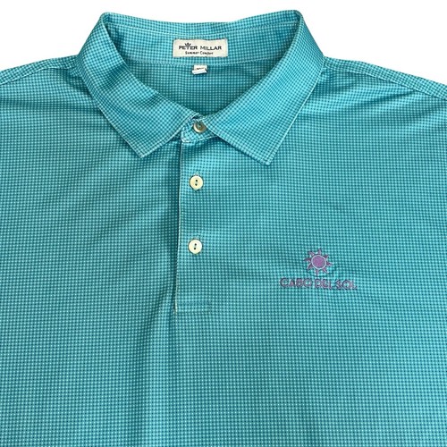 Peter Millar Men's XXL Summer Comfort Cabo Del Sol Golf Teal Polo Golf ...