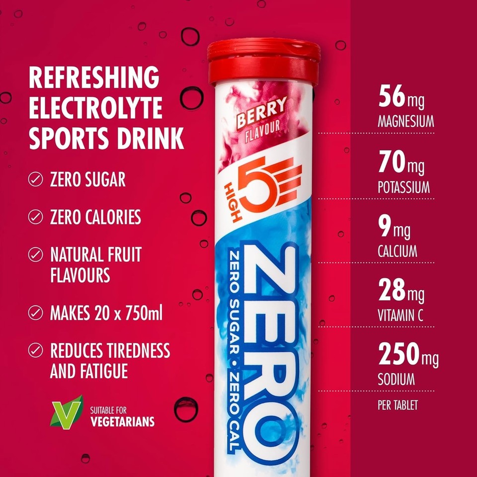 HIGH5 ZERO Electrolyte Tablets 20 – Sugar-Free Hydration & Vitamin C ...
