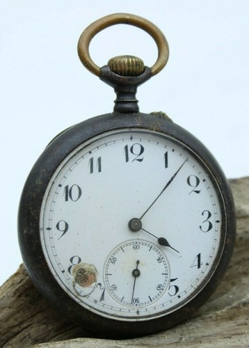 SWISS ANTIQUE POCKET WATCH ACIER GARANTI 50.9mm DIAMETER RUNS (B3S2) | eBay