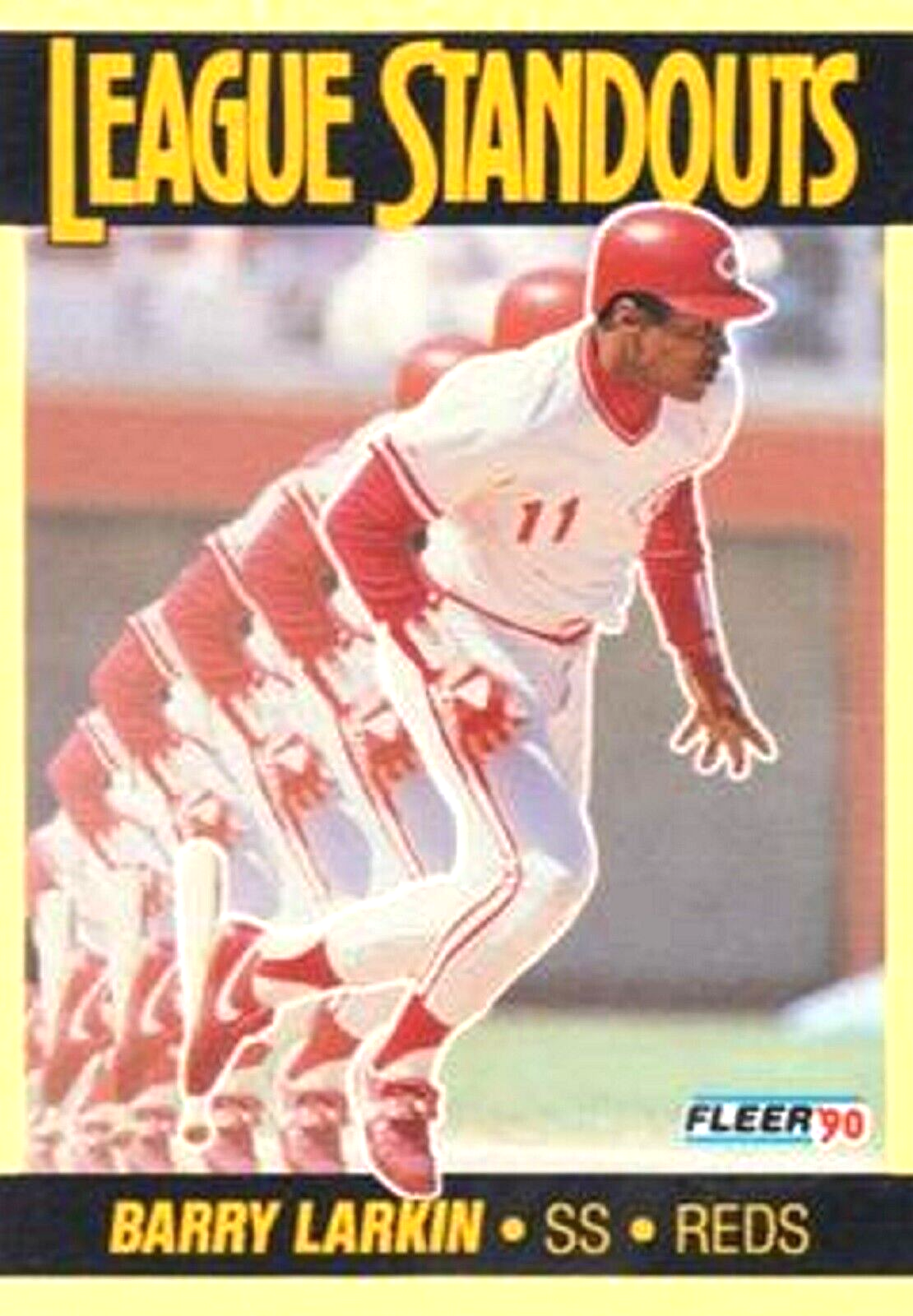 1990 Fleer League Standouts #1 Barry Larkin Cincinnati Reds HOF | eBay