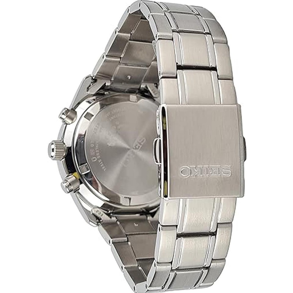 Seiko SSB379 Chronograph Quartz Black Dial Men's Watch SSB379P1 | eBay