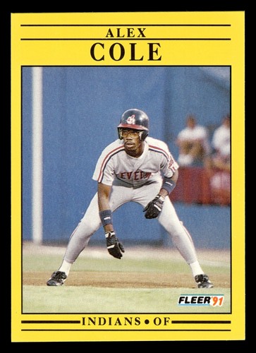 ALEX COLE ⚾ 1991 Fleer Baseball #365 Cleveland Indians | eBay
