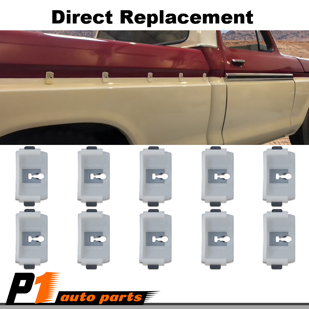 Fit For 73-79 Ford F100 F150 F250 Truck Cab Bed Side Belt Molding Trim ...