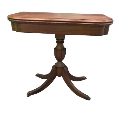 Duncan Phyfe Design Flip Top Card Game Table Unmarked Side Table | eBay