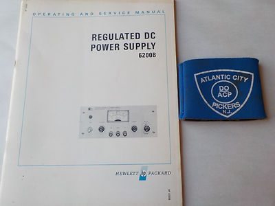 HEWLETT PACKARD 6200B DC POWER SUPPLY OPERATING AND SERVICE MANUAL | eBay
