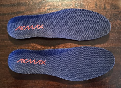 Nike Air Max Running Shoe insoles; Men’s 10.5; Navy Blue w/Red Accents ...