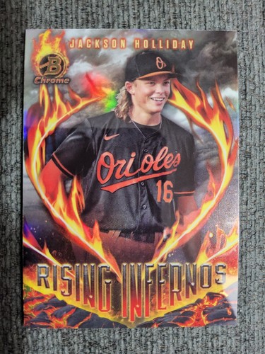 Jackson Holliday 2024 Bowman Chrome Rising Infernos Insert-Orioles ...