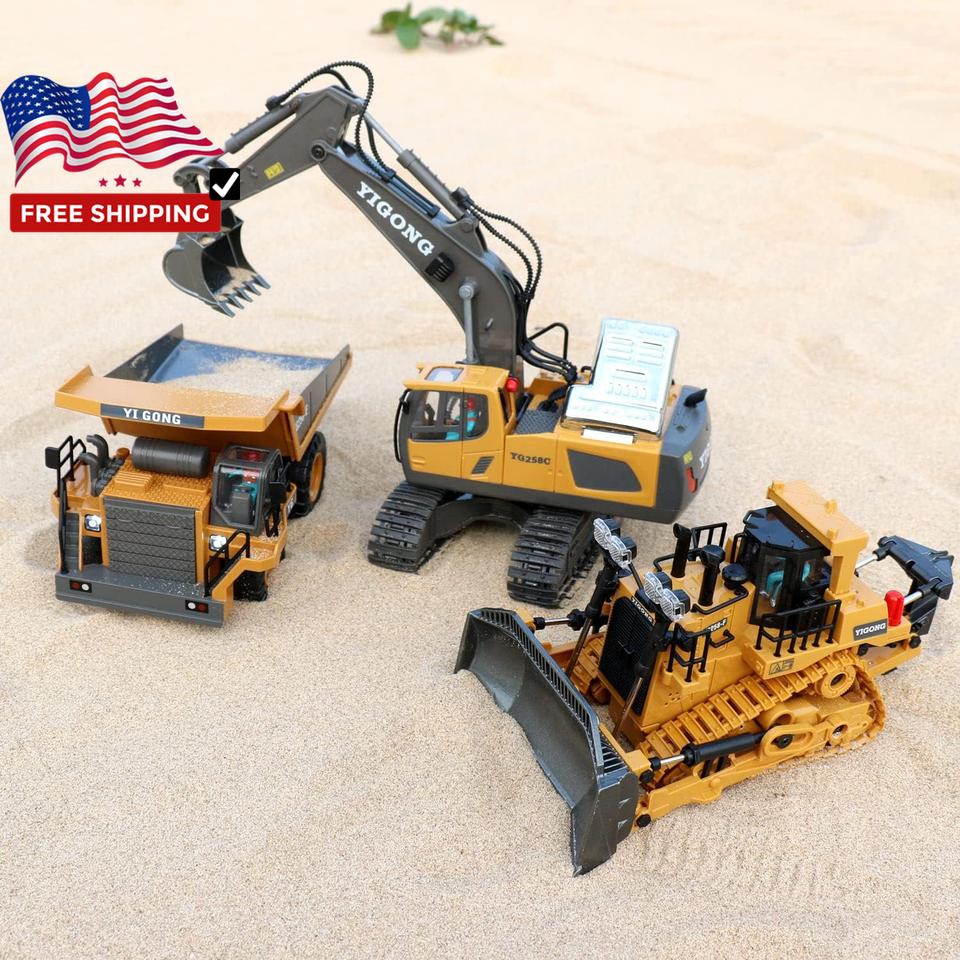 Rc Bulldozer Toys for Boys,Construction Remote Control Bulldozer with ...