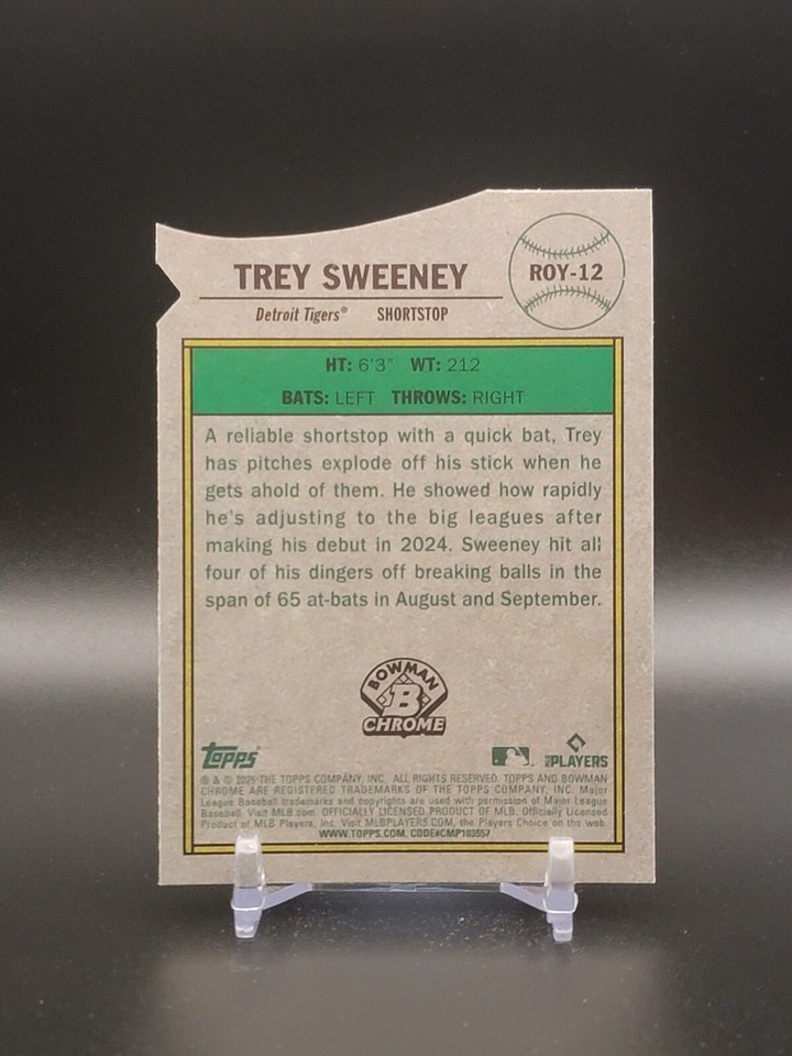 2025 BOWMAN MEGA BOX Trey Sweeney Rookie of the Year Favorites Mojo ...