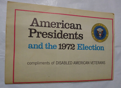 Vintage "American Presidents and the 1972 Election" Poster - Disabled ...