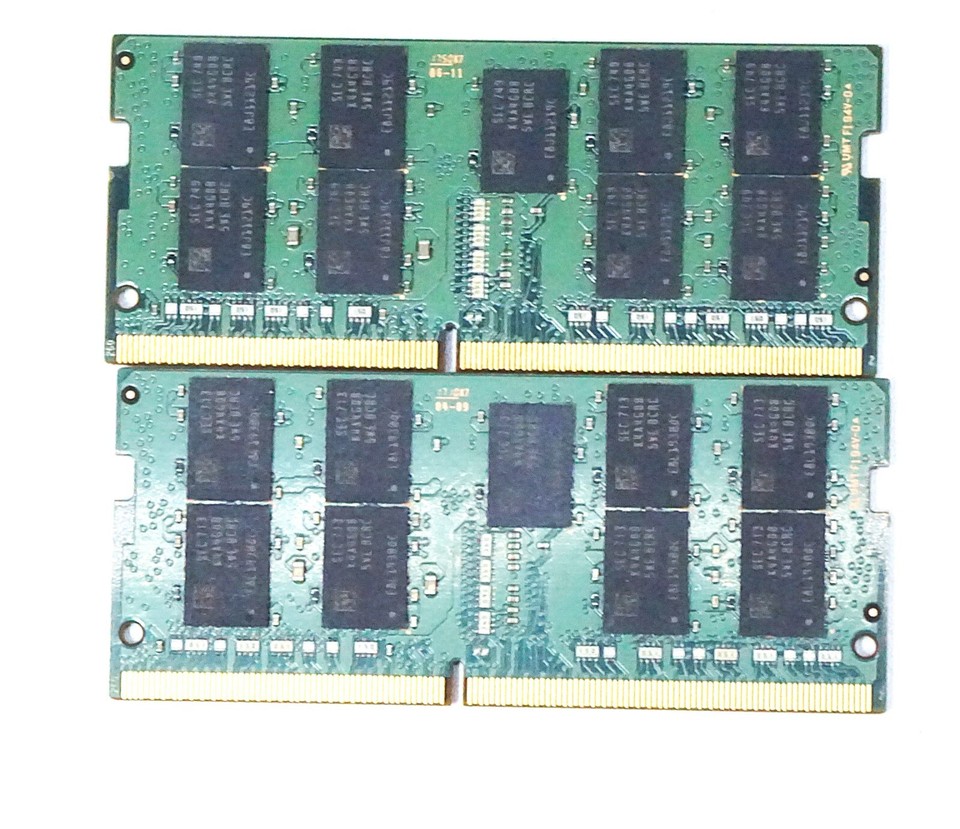 X2 Samsung 8GB 2Rx8 DDR4 PC4 - 2400T ECC Unbuffered SO-DIMM Notebook ...