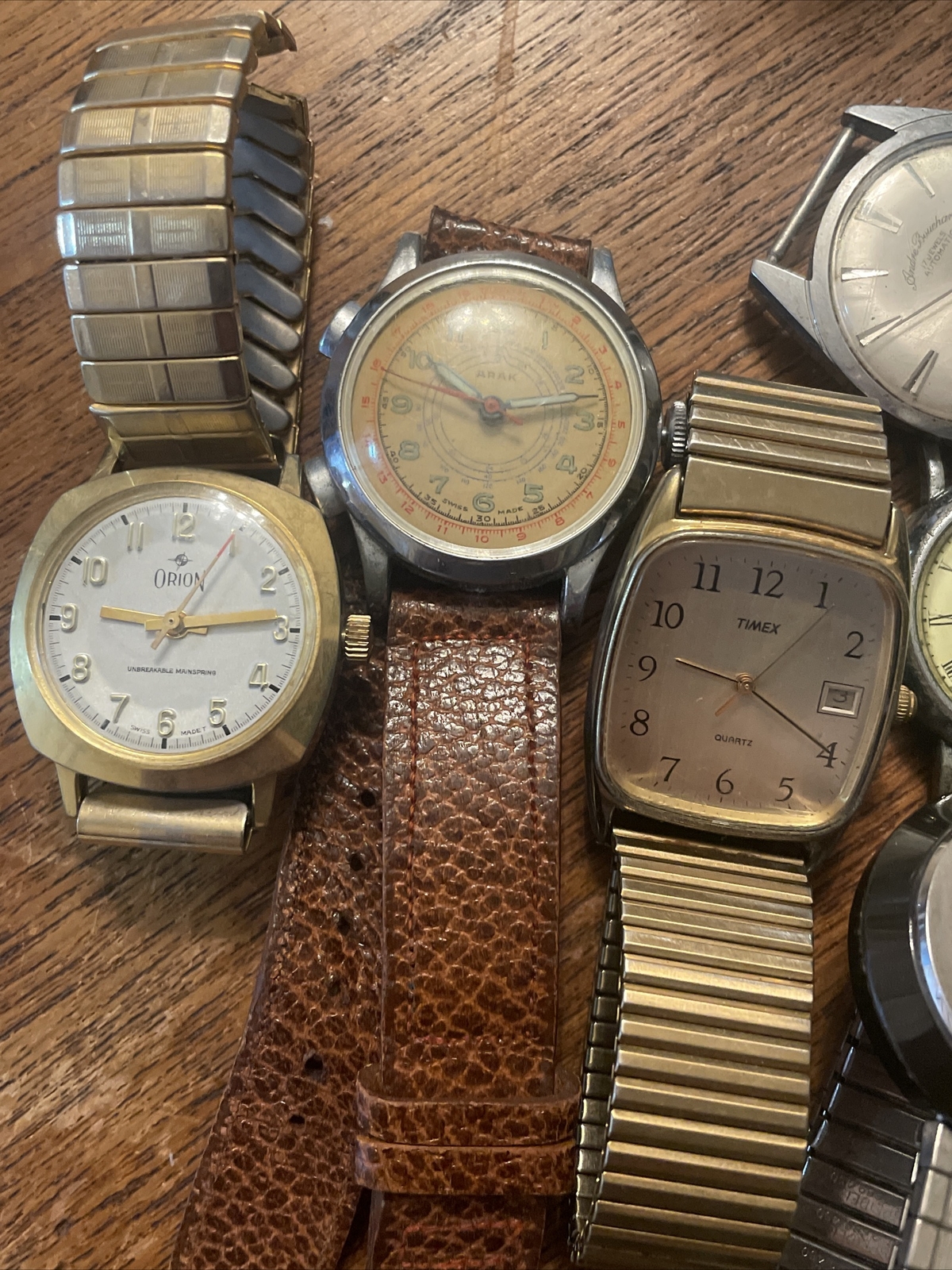 7 Estate Vintage Mens Waltham, Timex, Orion, Andre Bouchard ...