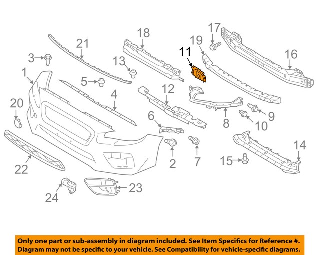 Subaru OEM 2015 WRX Front Bumper-upper Bracket Right 57707VA050 STI for ...