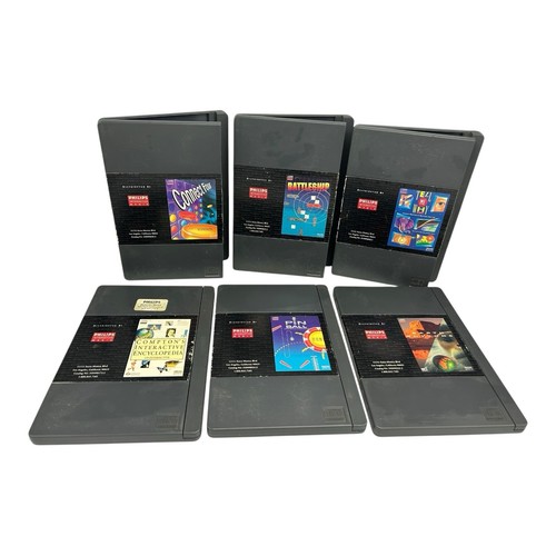 Philips CD-I CDi Lot of 6 Pinball Battle Ship Connect Four Disc & Case ...